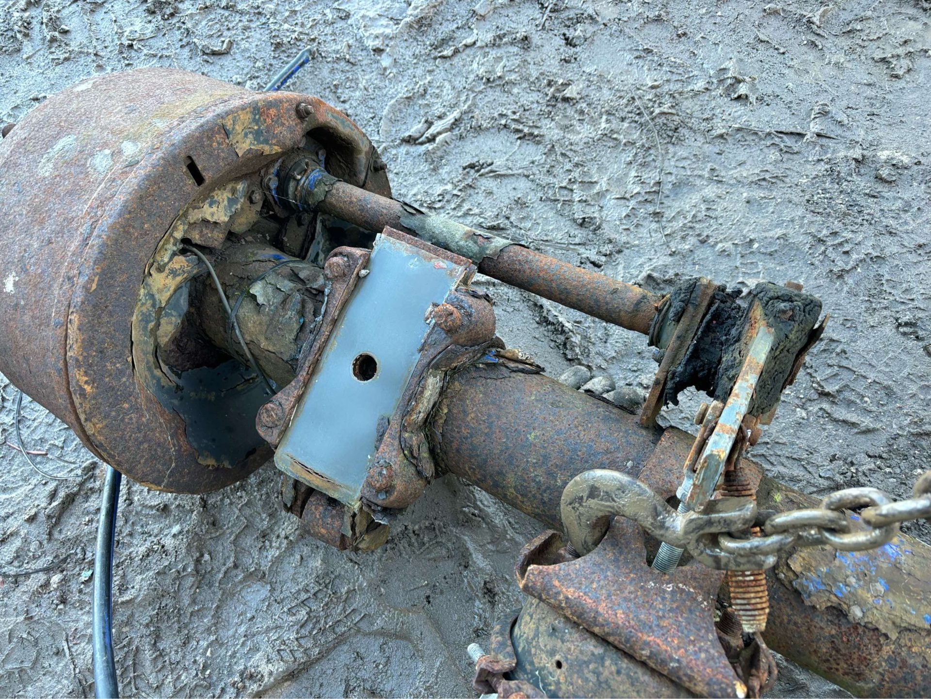 1 X ROR AXLE DRUM BRAKED AXLE 10 STUD TRAILER WAGON TRUCK AXLE ...