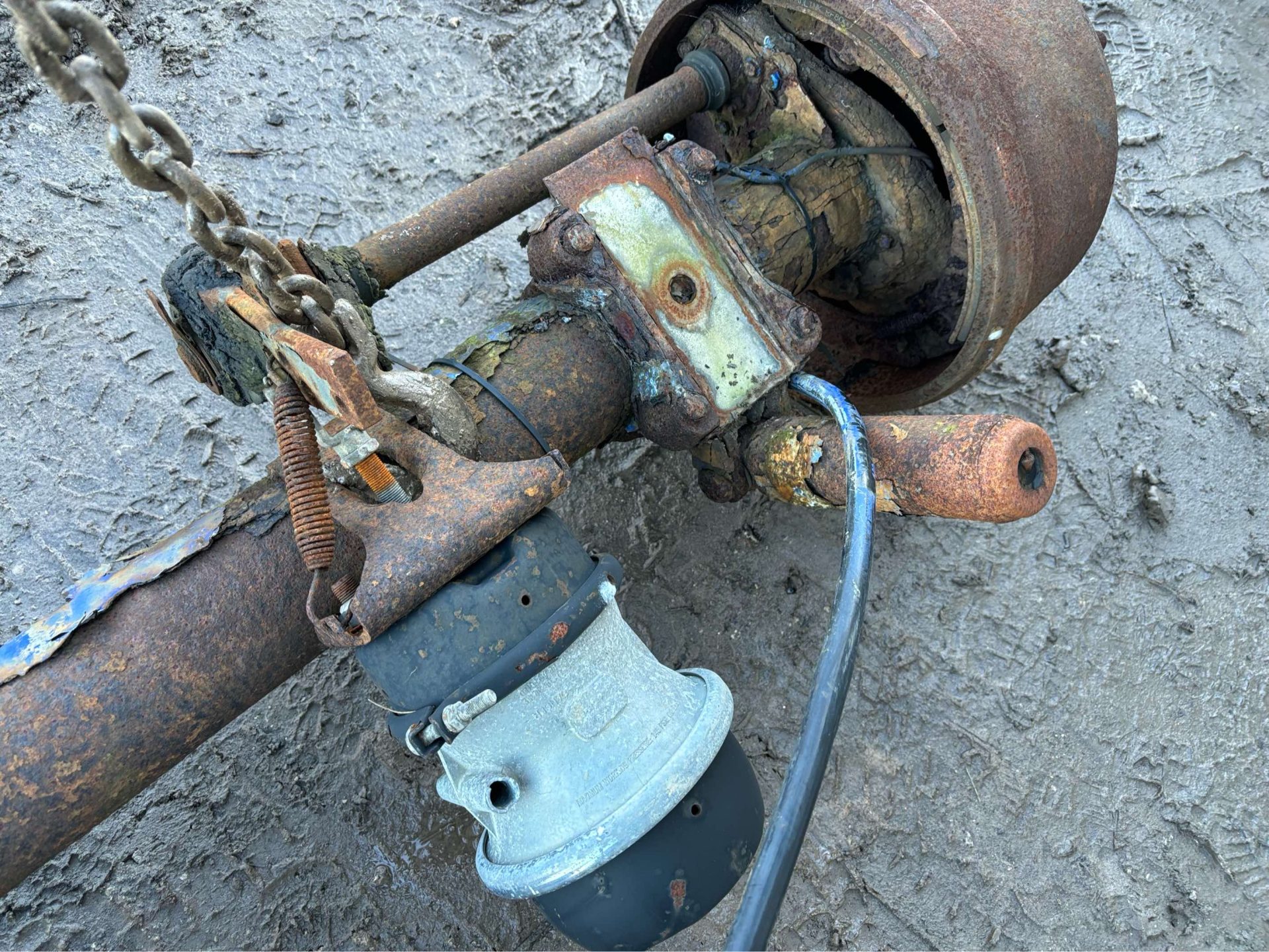 1 X ROR AXLE DRUM BRAKED AXLE 10 STUD TRAILER WAGON TRUCK AXLE ...